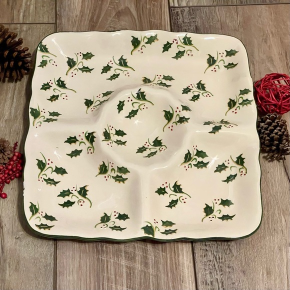 Home | Holiday | Vintage Home Holly Themed Hors Doeuve Tray | Poshmark